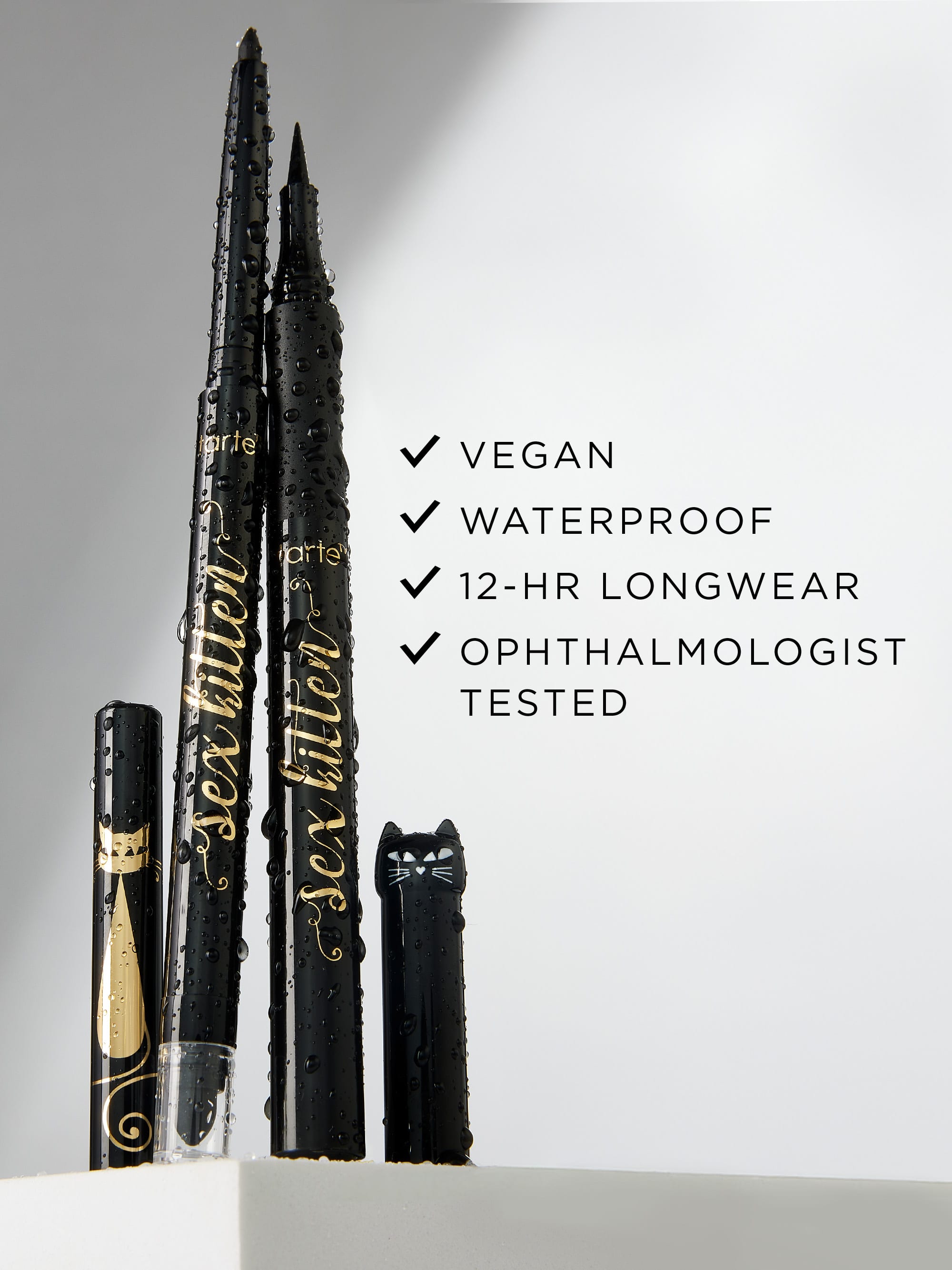 sex kitten 12-hour liquid eyeliner in black – Tarte™