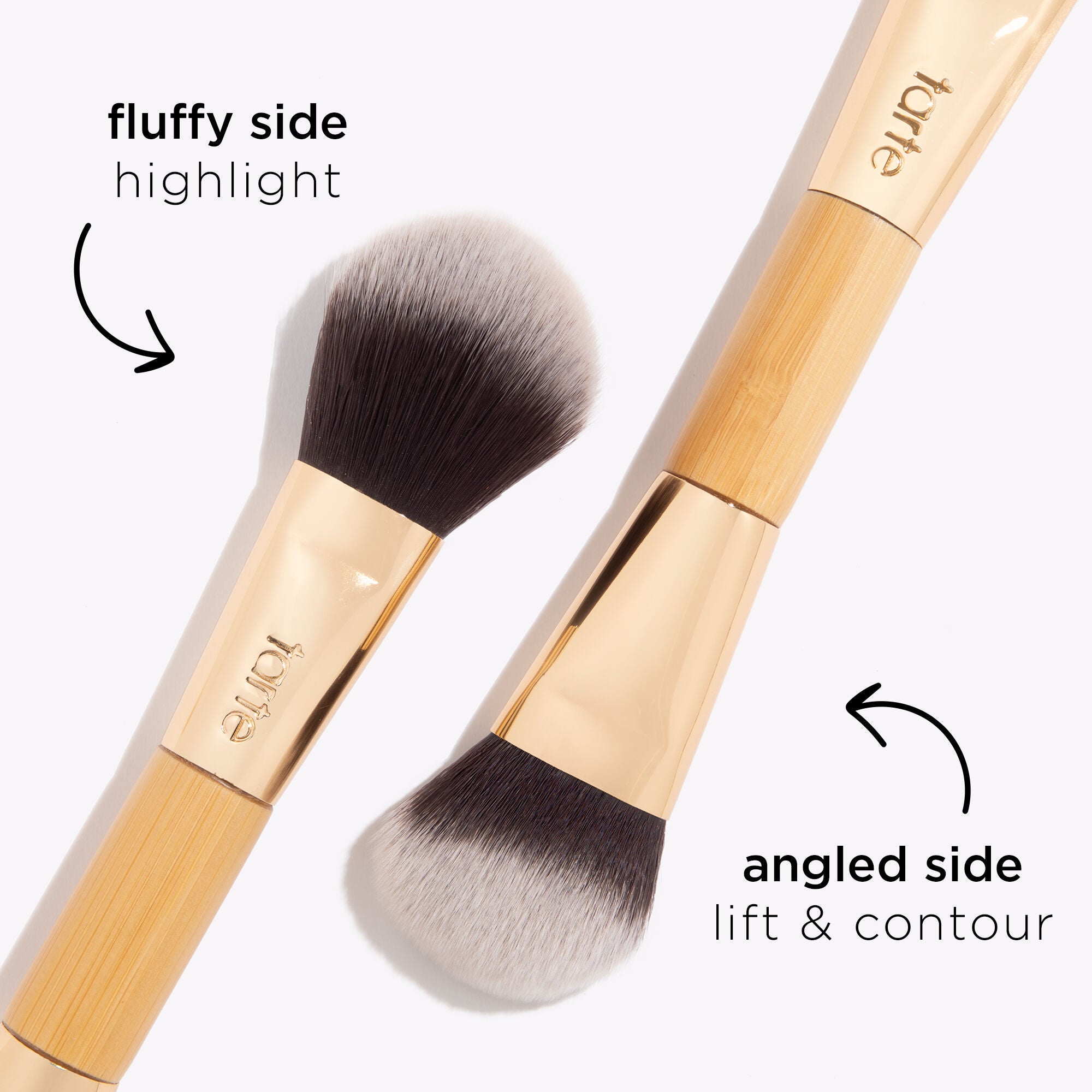 blush and highlighter double-ended cheek brush – Tarte™