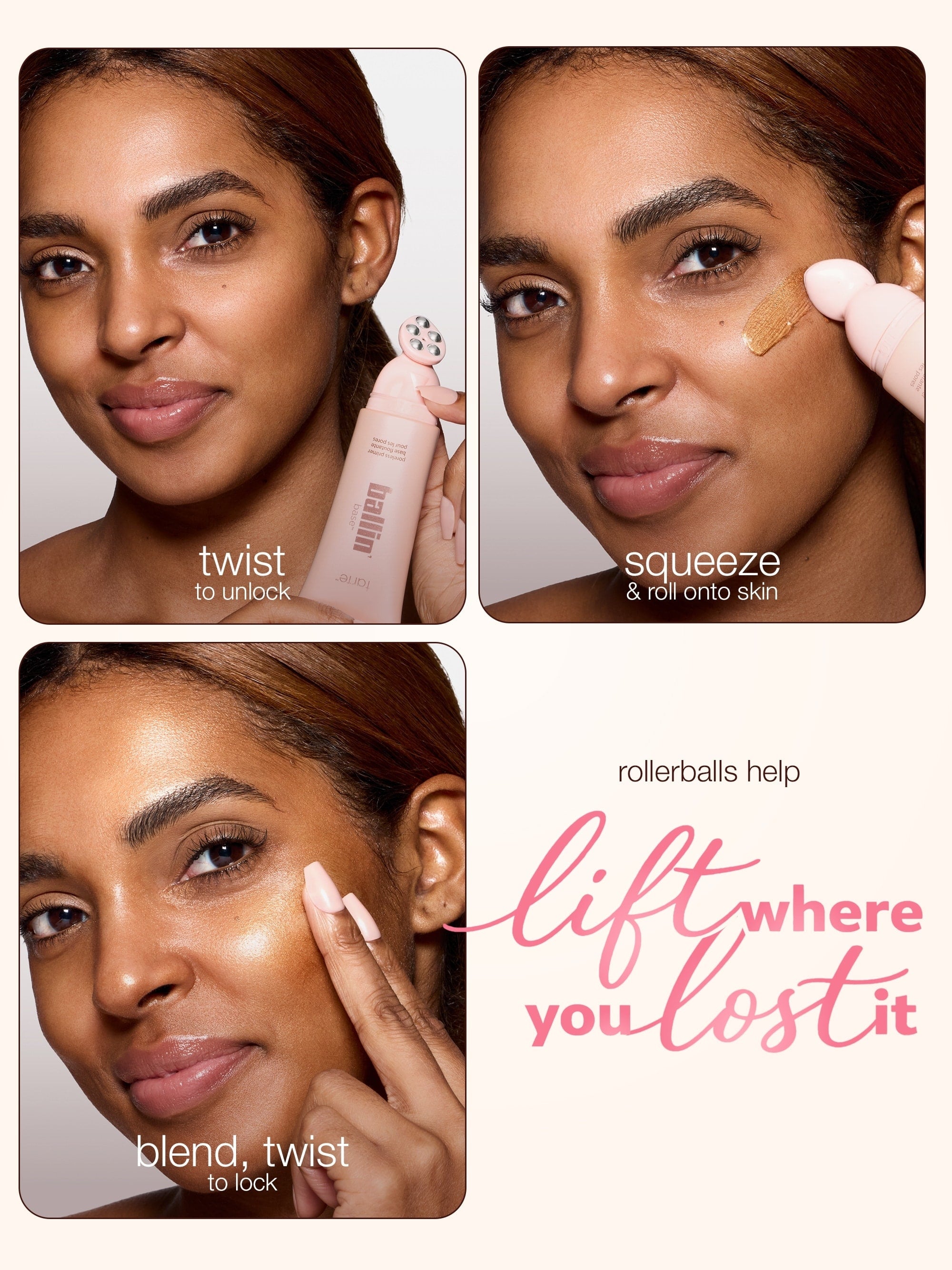 ballin' base™ poreless face primer | matte or glow finish – Tarte™