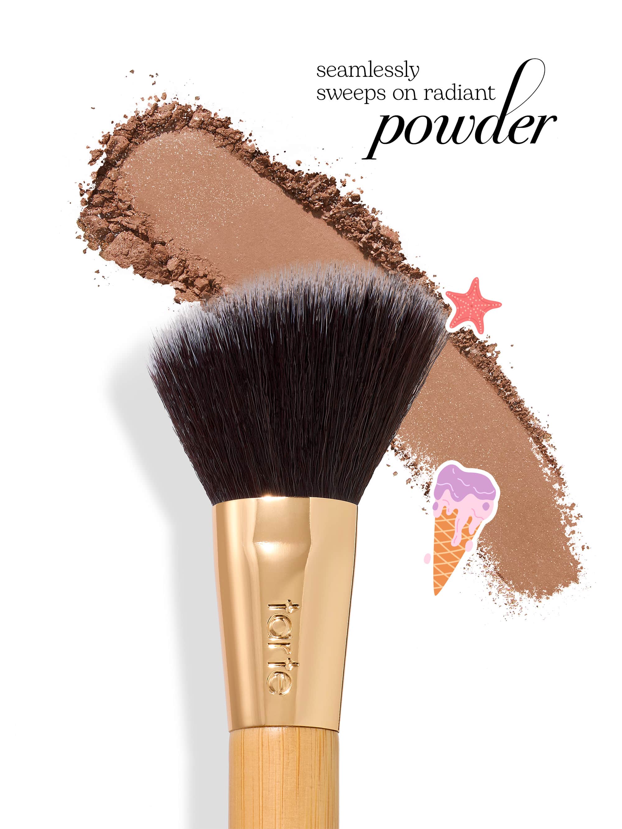 double-ended cream & powder bronzer brush – Tarte™