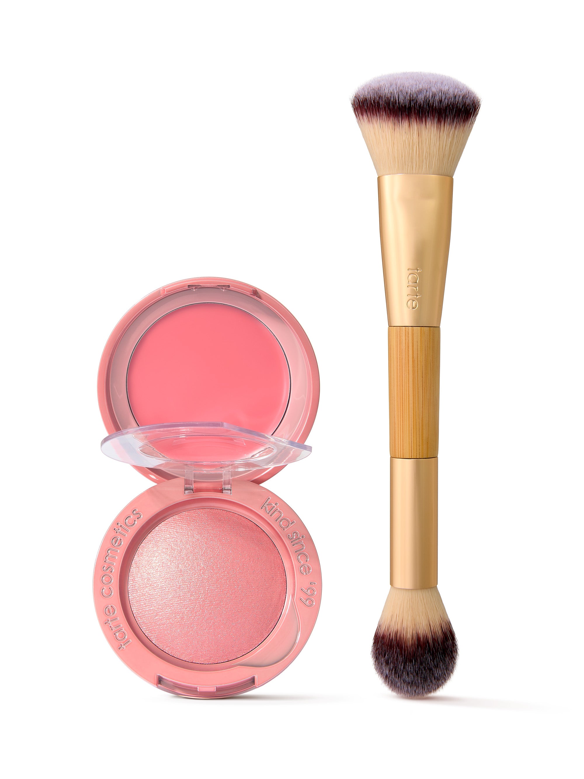 macaron blush & glow cream blush duo + blush brush – Tarte™