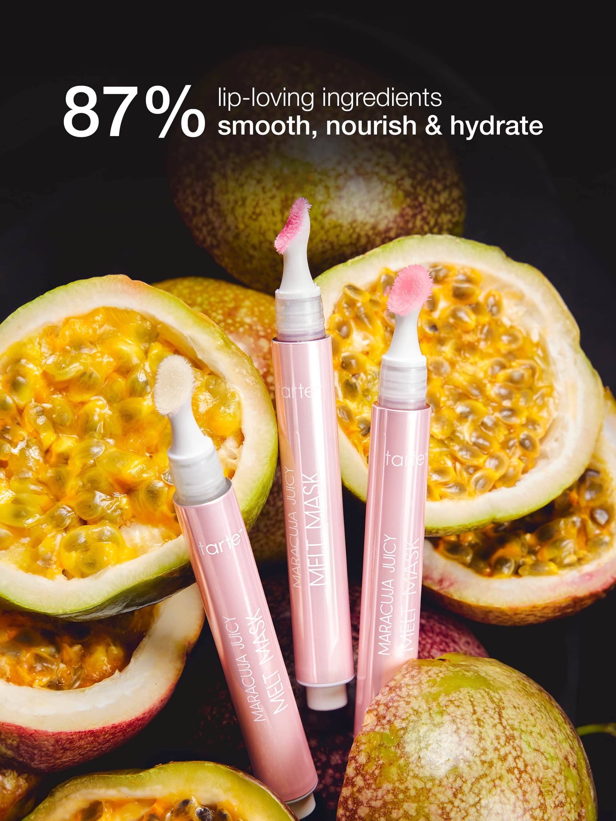 maracuja juicy melt mask - lip mask, balm, & gloss – Tarte™